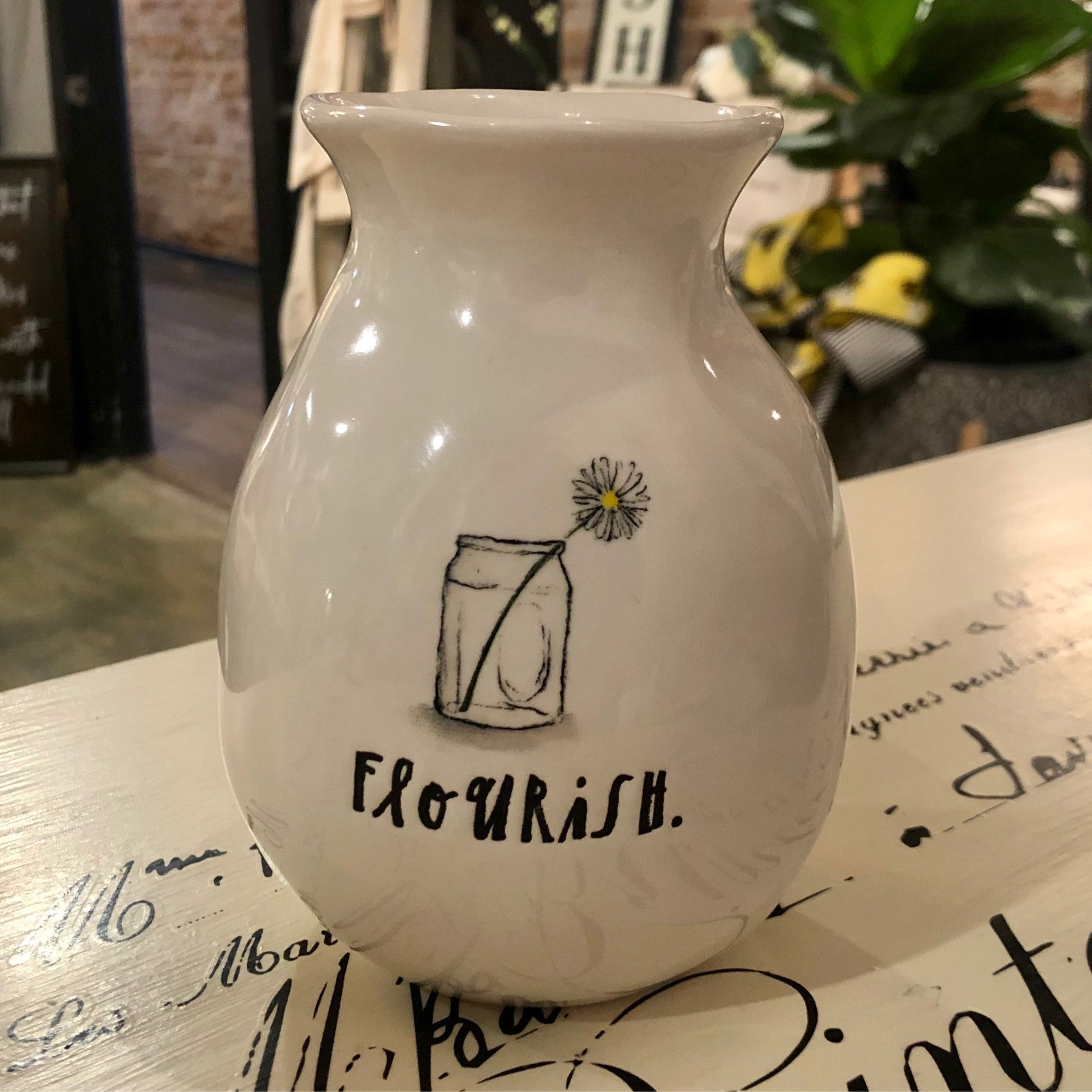 Rae Dunn "Flourish" Vase | The Queen Bee